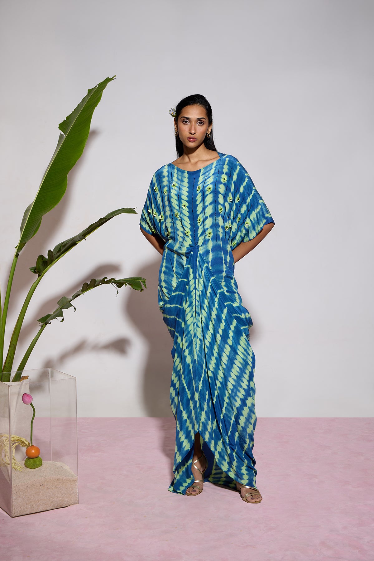 Women's Sustainable Ornate Stripe Balloon Sleeve Blouse - Verandah